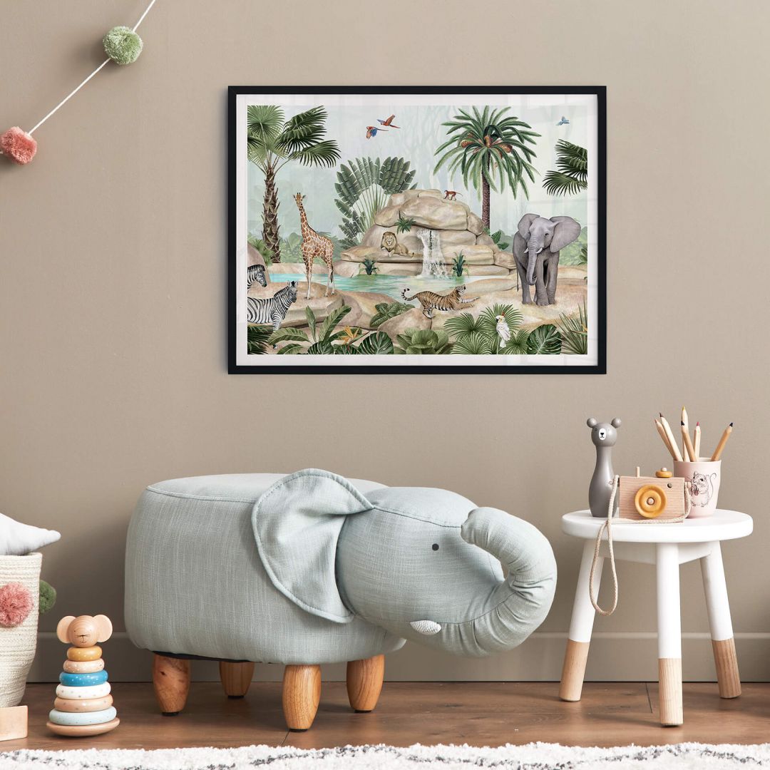 Kinderposter Kikki Belle - Dschungel Paradies | wall-art.de