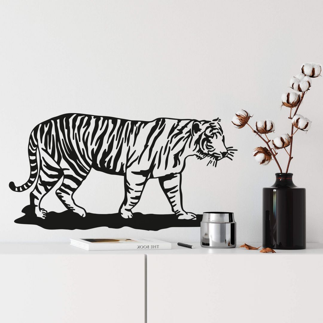 Tijger Silhouet Tiger Head Silhouette Vector Art Illustration: