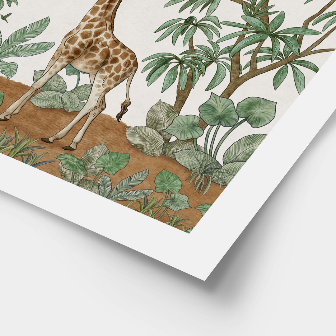 Poster Wimmelbild Dschungeltiere - Kikki Belle | wall-art.de