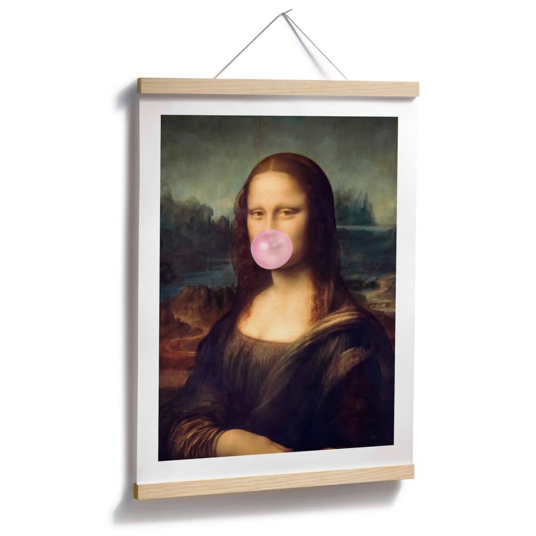 Poster Taudalpoi - Mona Lisa Eating Gum | wall-art.nl